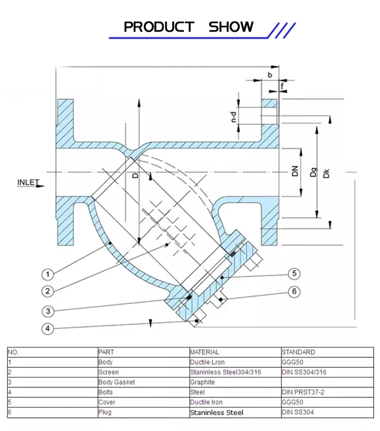 Flanged Y Strainer Dn400 Din Awwa Cast Iron Y-type Water Strainer For ...