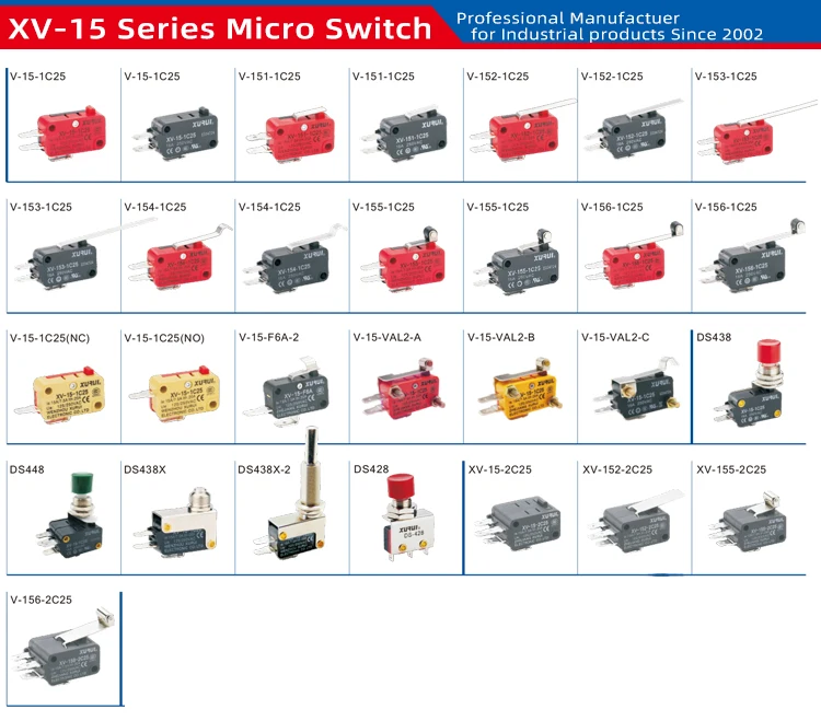 15a Dpdt Combined Sealed Micro Switches / Snap Action Double Micro ...