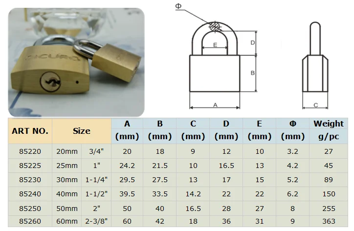 High Quality Brass Padlock With Master Key System,Ka/kd/mk - Buy Brass ...