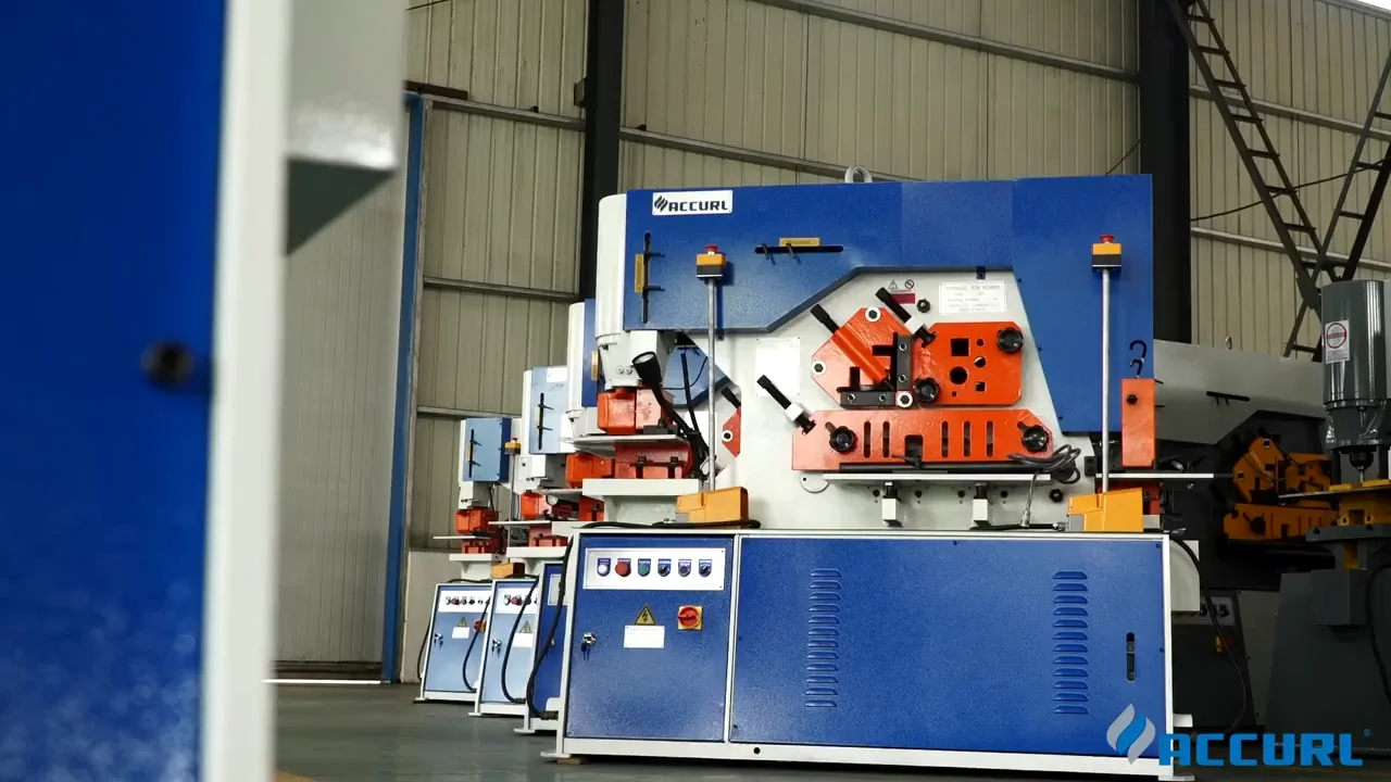 90 Ton Iron Worker Iron Cutting Machine U Profile Cutting Cnc Punch ...