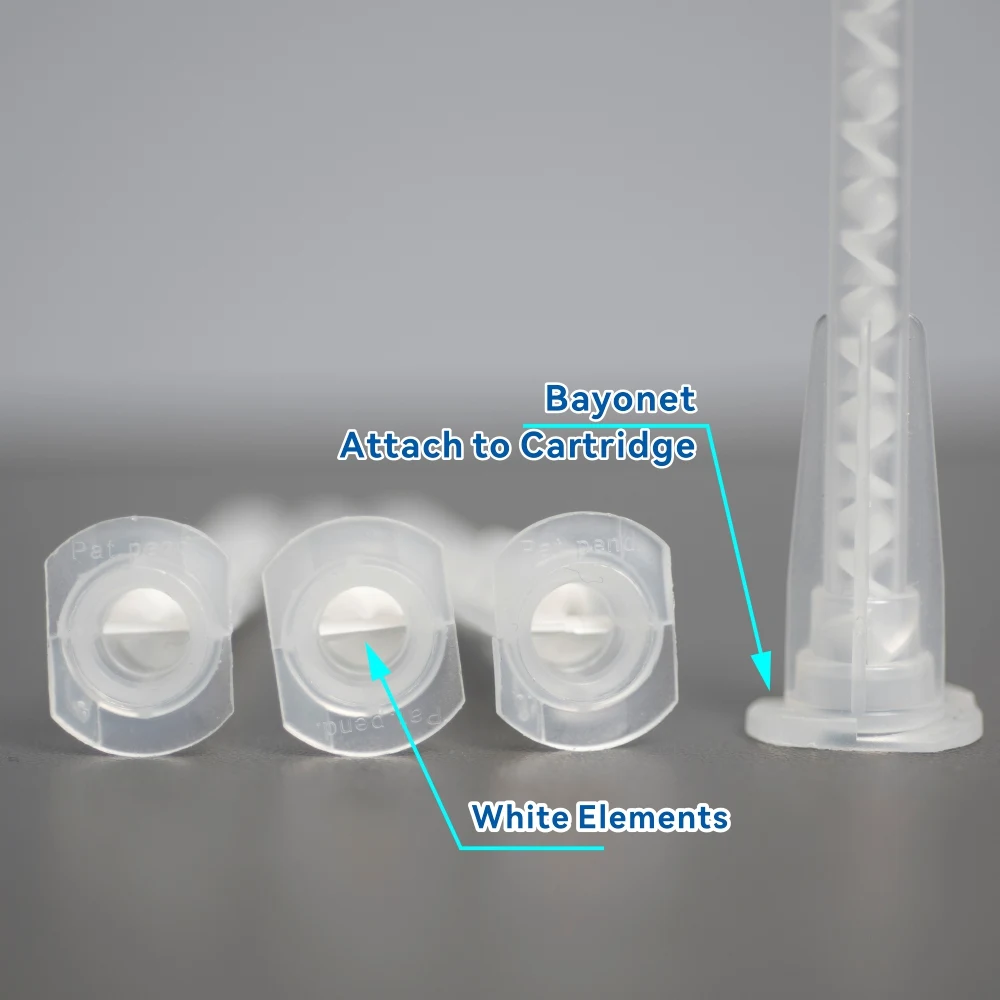 Sulzer Mixpac Mah05-13t Plastic Static Mixer For Two-component 50ml 1:1 ...