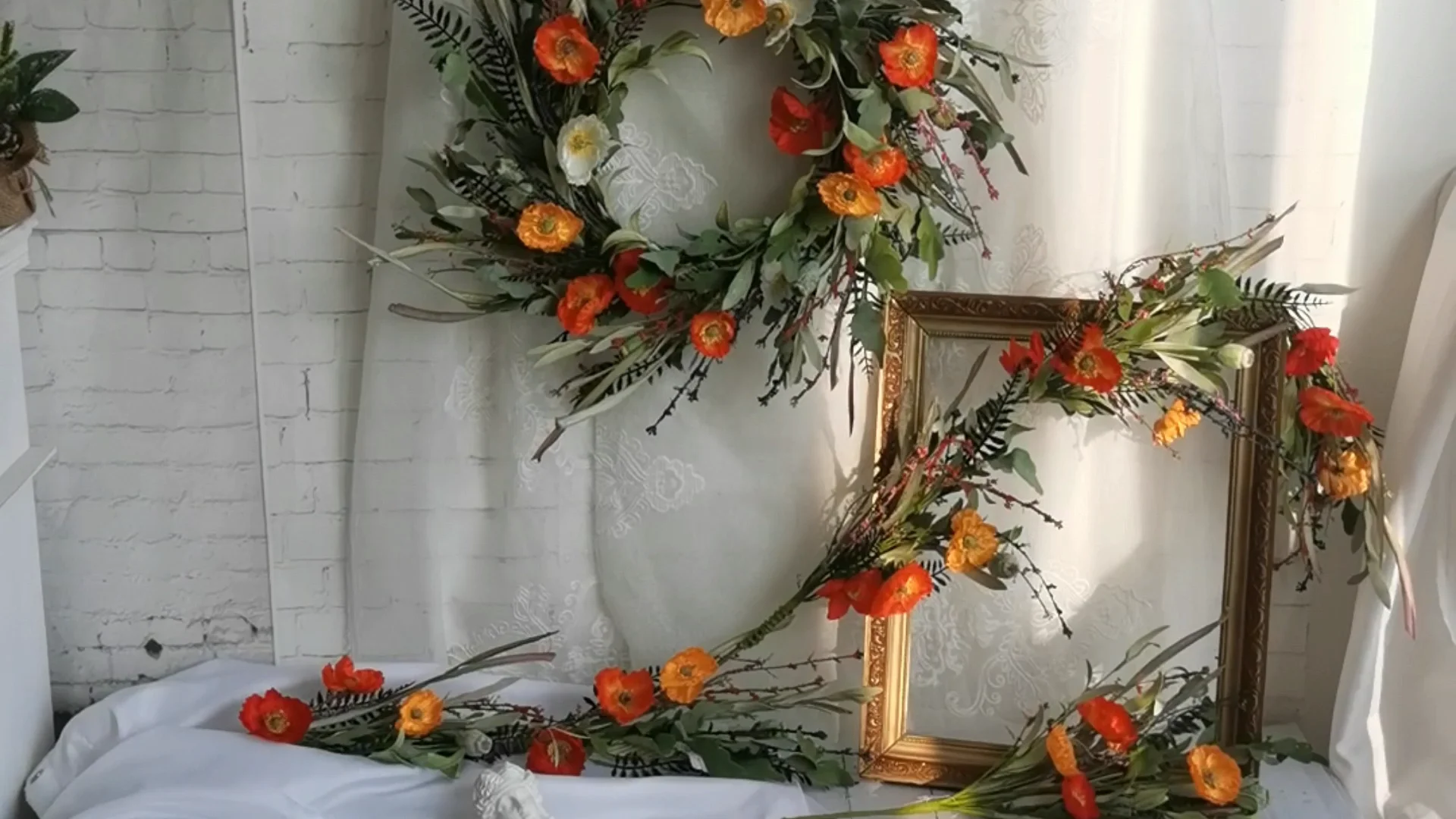 Wholesale Artificial Spring Flower Spray Poppy Wild Flower Bush Floral ...