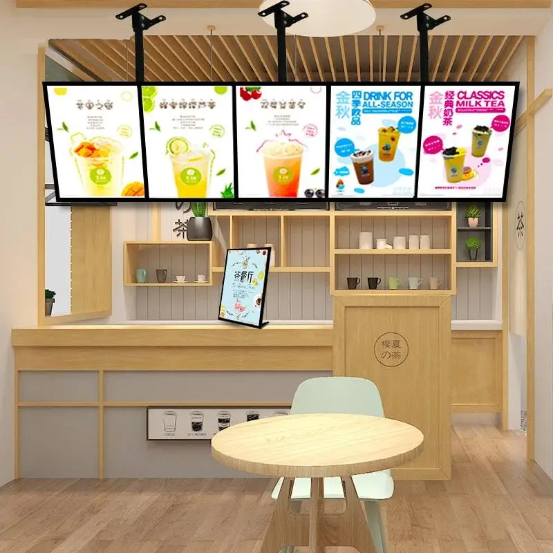 A1 To A4 Size Black Led Advertising Light Boxes Signature Wall Tempered ...