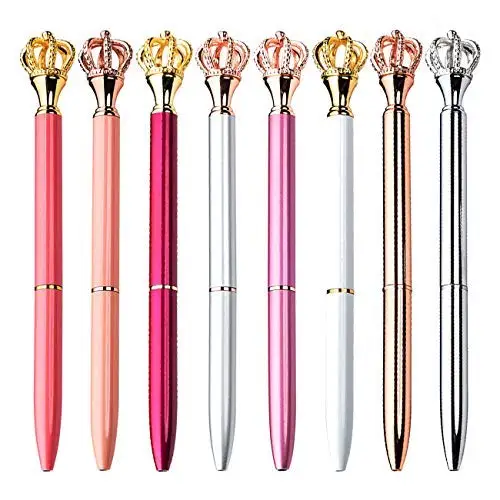 Crown Top Ballpoint Pens Crystal Crown Pens Metal Ball Pen For Women,Co ...