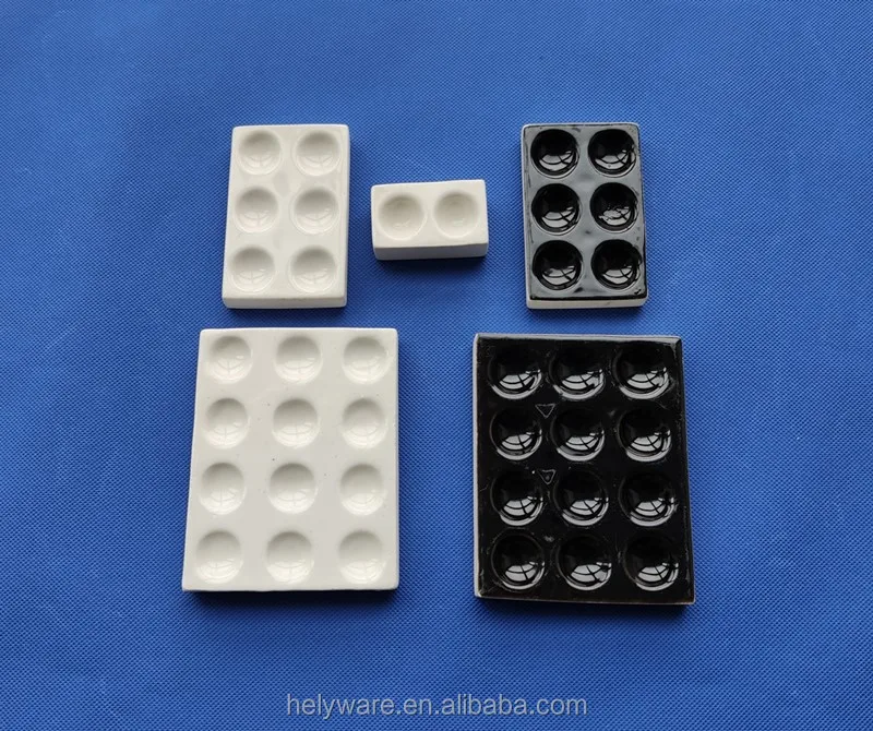 White Or Black Glazed 2 6 12-well Porcelain Spot Plate Color Reaction ...