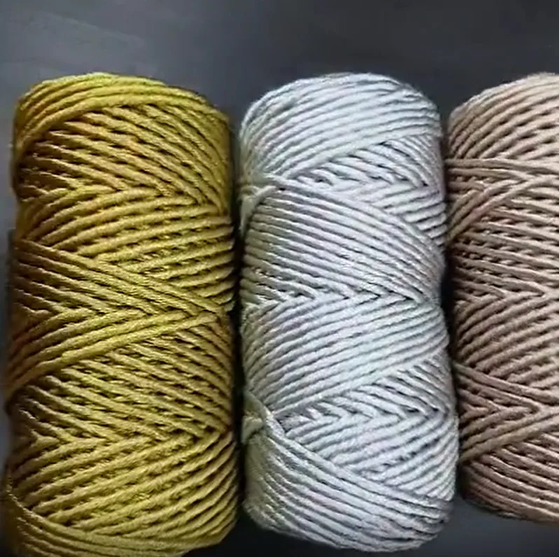 Wholesale Gold Silver Single Strand 3mm Macrame Cord 1 Strand Macrame ...