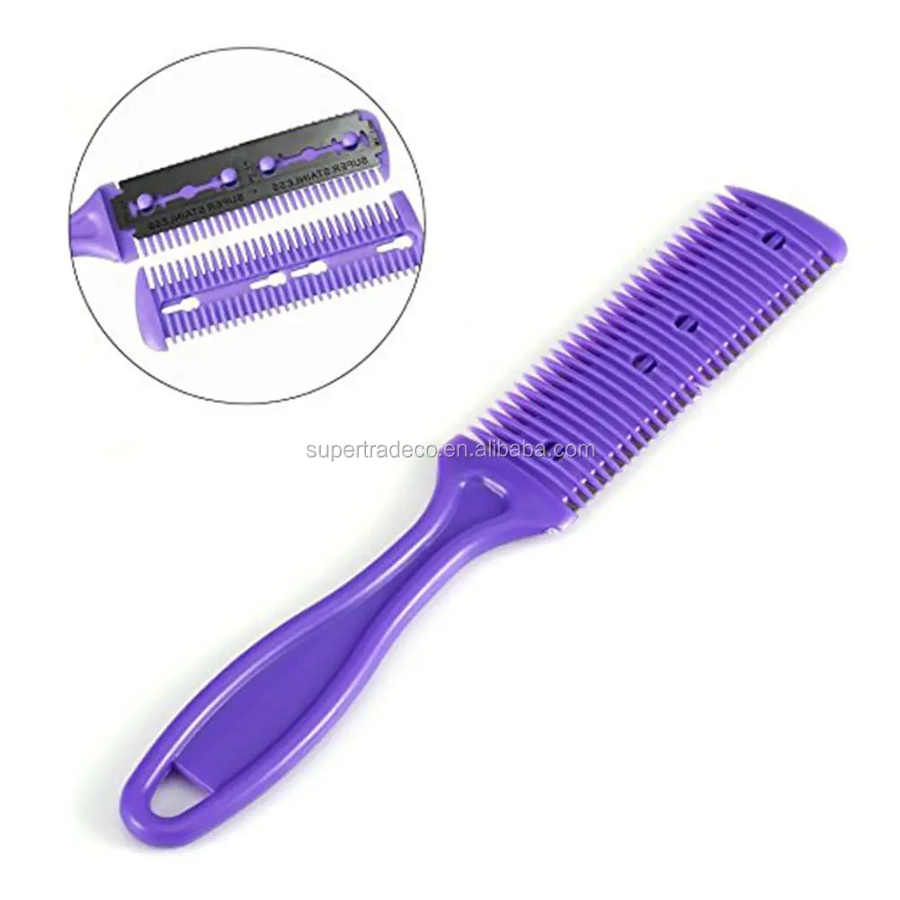 Hair Cutter Comb Double Side Haircut Scissors Plastic Hair Comb Cutter ...
