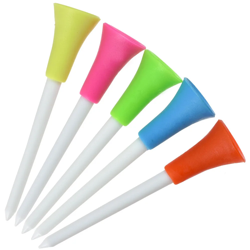 83mm Golf Supplies Soft Rubber Sleeve Tees with Plastic Spike Tees for ...