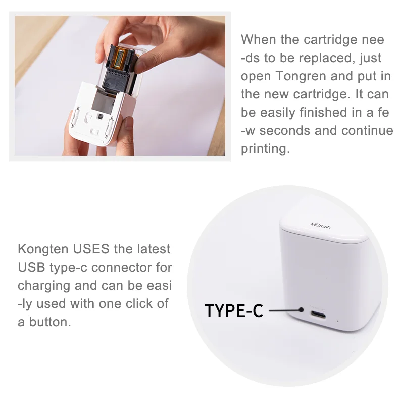 In Stock Kongten Mbrush Printer Mobile Color Mini Handheld Printer ...