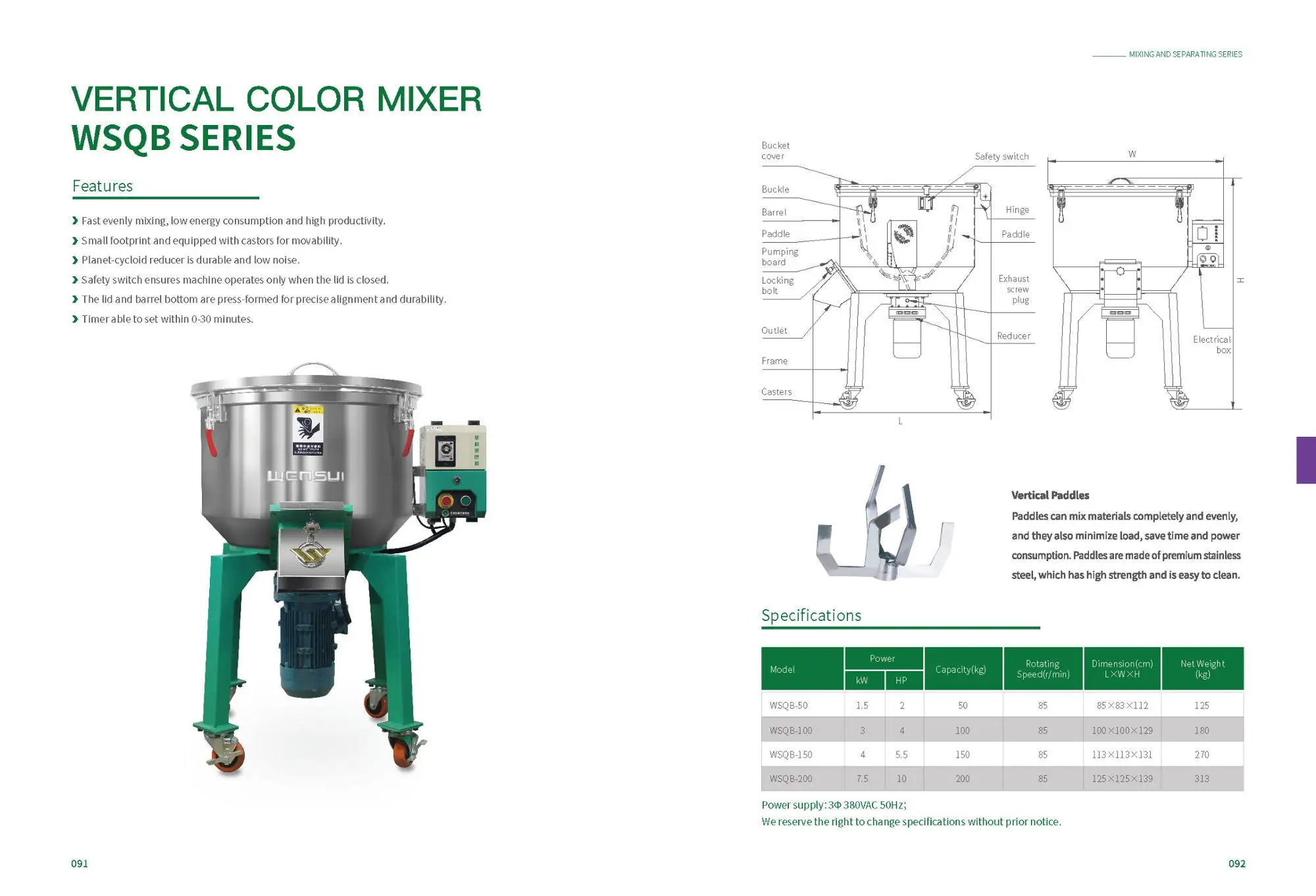 150kg Plastic Color Mixing Machine /plastic Mixermixer For Plastic ...