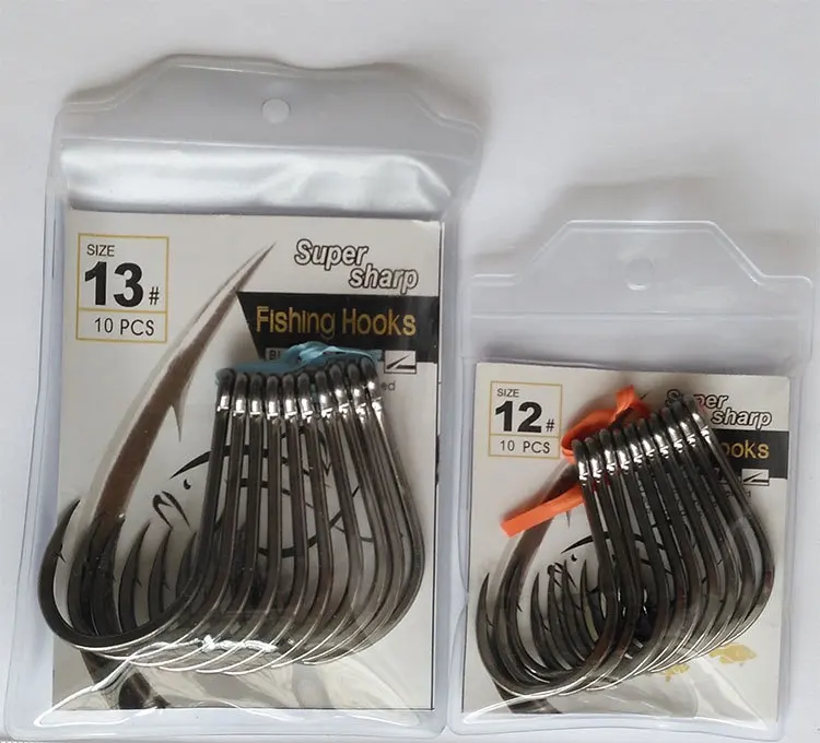 Robben 10pcs/bag Heavy Tuna Iron Plate Hook Sturgeon Herring Hook China ...