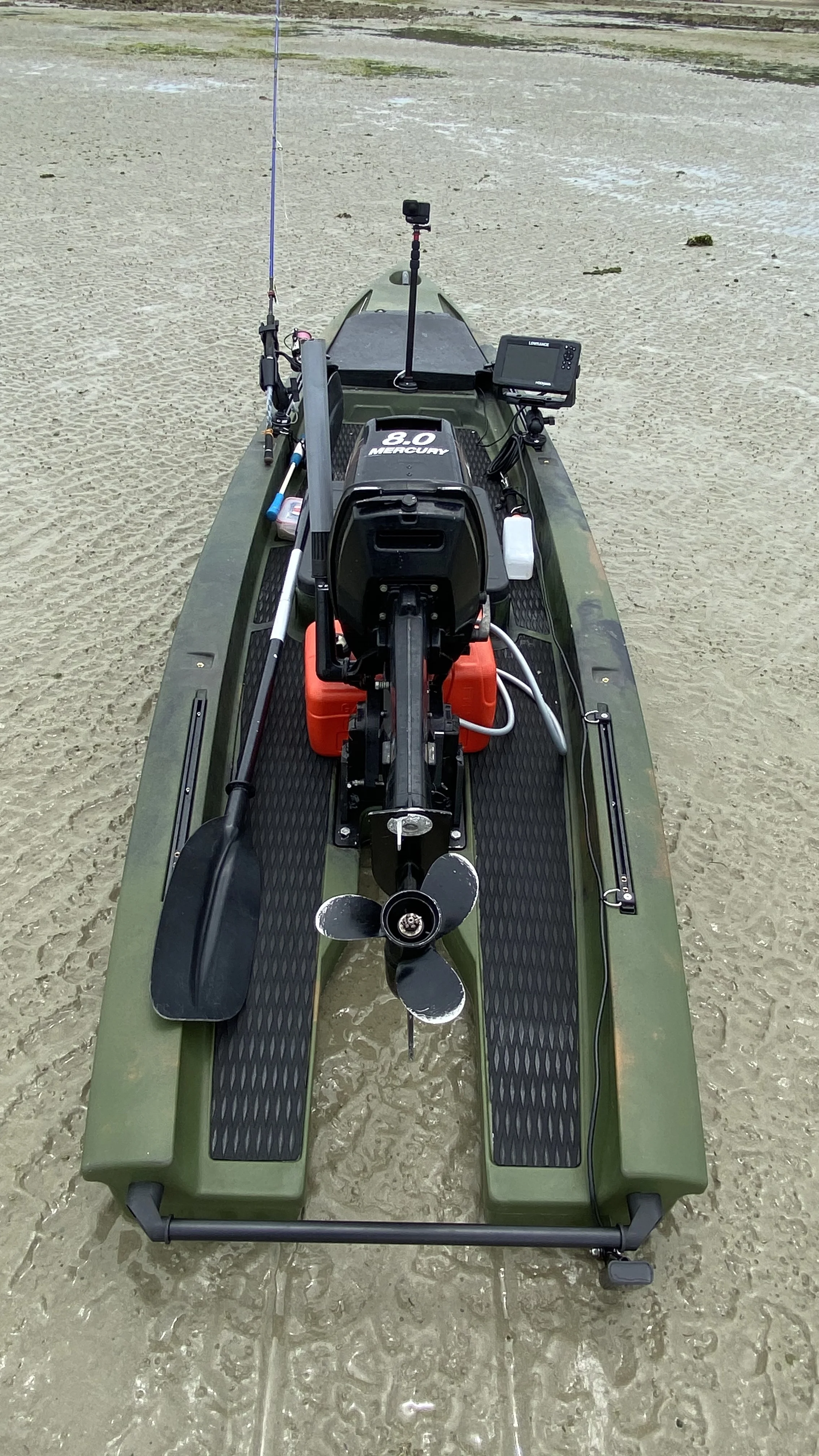Zero Kayaks ZK-P01 Solo Skiff Fishing Kayak - 3.1-4m, 1-Person Pedal ...