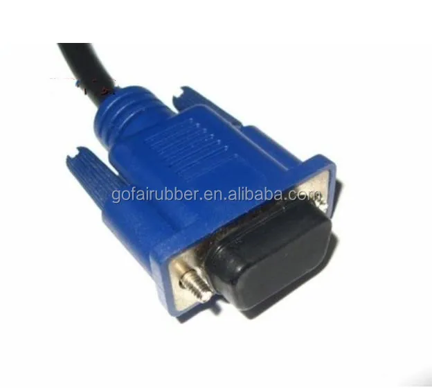 RS232/COM/D-SUB Male Female Connector Silicone Rubber VGA Dust Cover ...