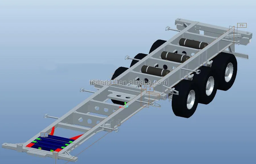 16m Double Deck Trailer System for General Cargos Transport