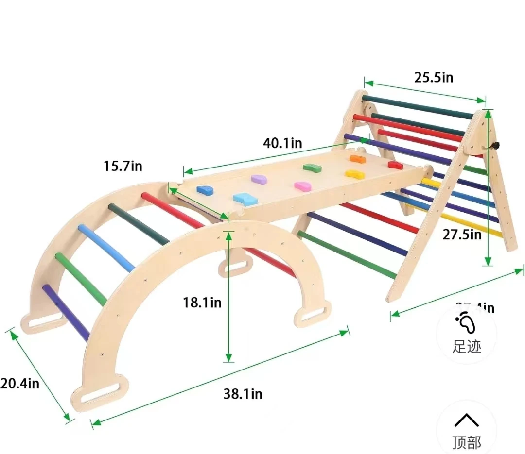 Montessori Triangle Set - Foldable Pickler Gym for Kids