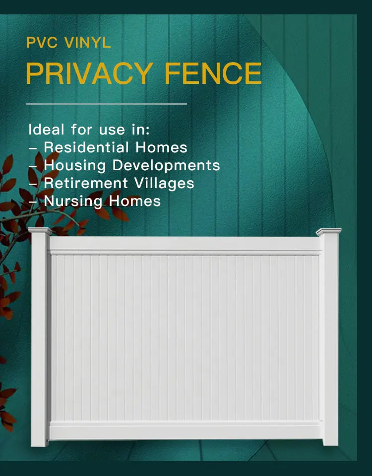 White Plastic PVC Vinyl Privacy Fence Panels - Durable & Stylish