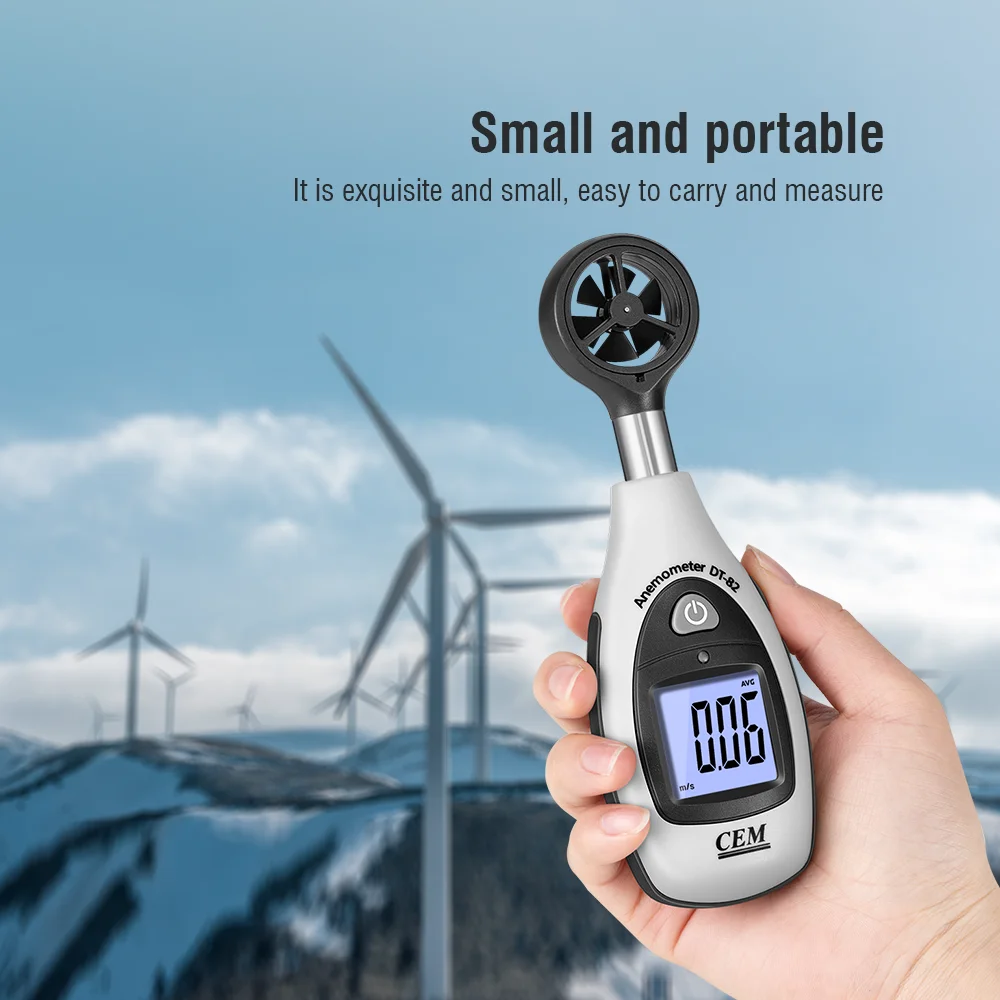 CEM DT-82 Digital Mini Anemometer - Precision Wind Speed Meter