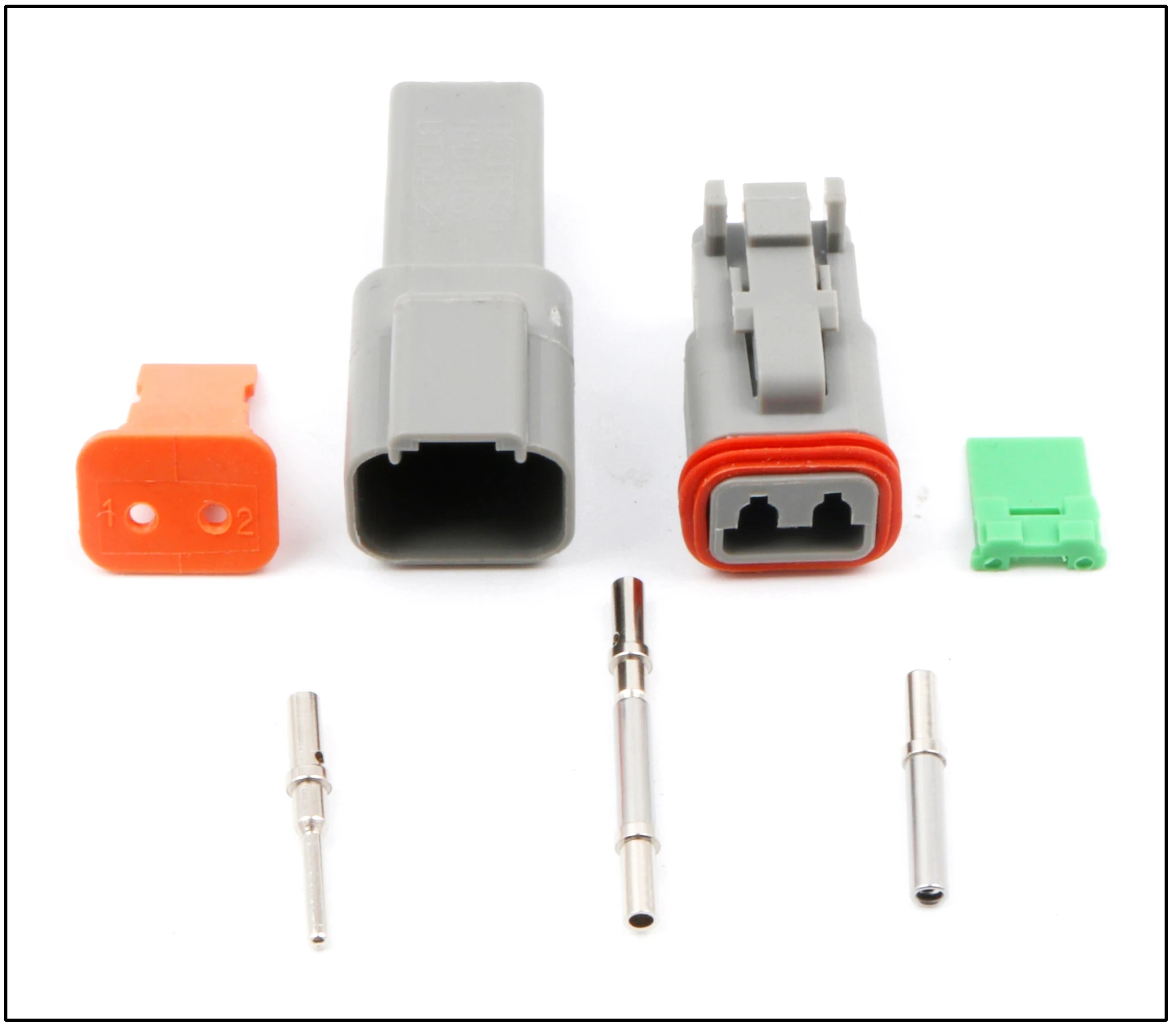 Adaptador eléctrico automotriz de 2 pines conector coche impermeable plástico Deutsch DT2P ...