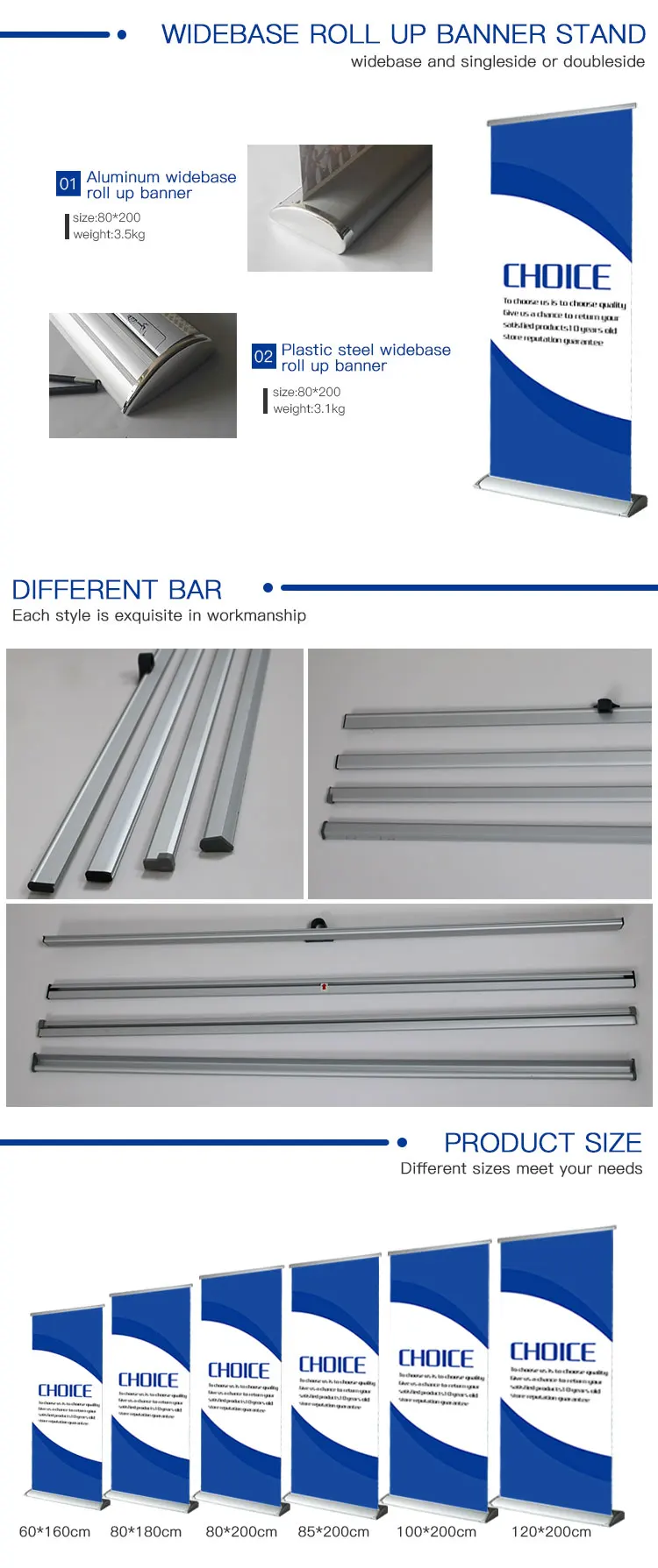 Steel Roll Up Banner Base