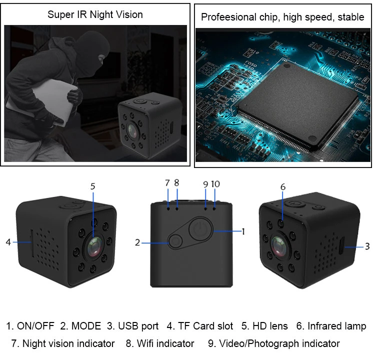 SQ13 SQ23 Mini Wireless CCTV Camera - Waterproof 30M, Full HD 1080P ...