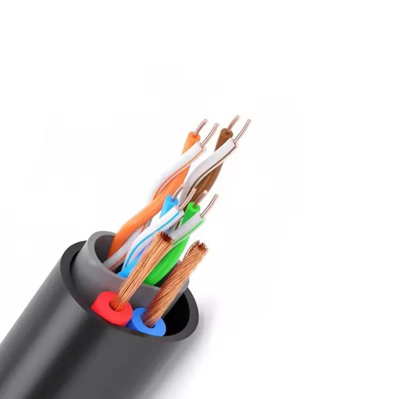Outdoor Indoor Use Network LAN Cable with 2c Power Wire Cat5e CAT6 ...