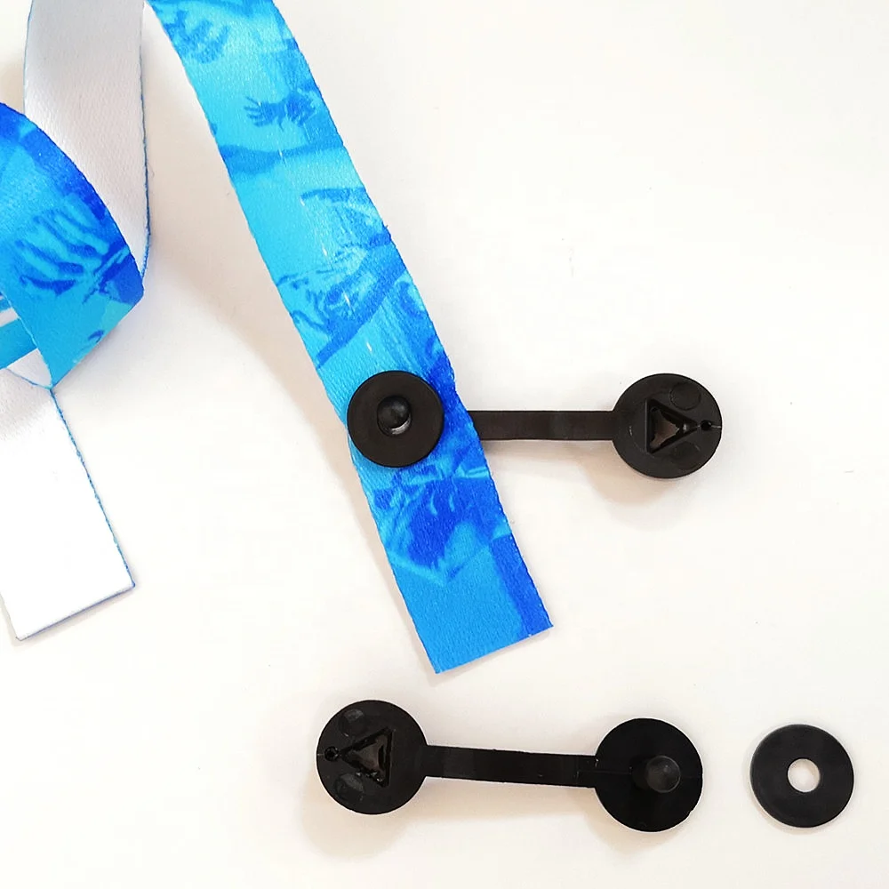 One Way Plastic Snap Clip for Fabric Wristbands - Secure & Stylish