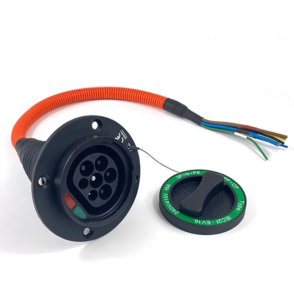 Iec 62196 Type 2 Male Socket 16a/32a Single/three Phase Ev Charger ...