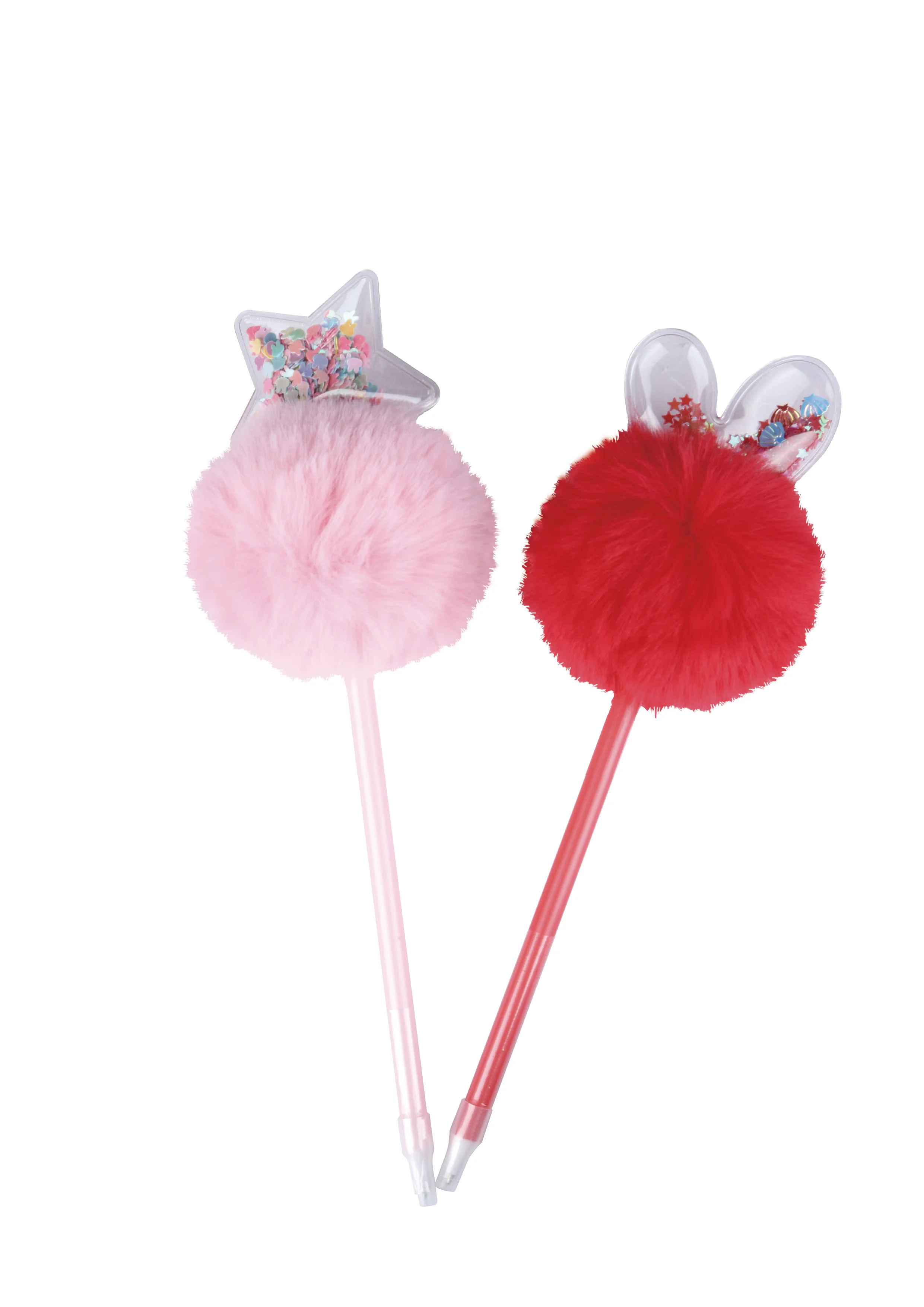 Novelty Plush Fuzzy Fancy Pom Pom Pen Promotion Gift Pens Cute Cartoon ...