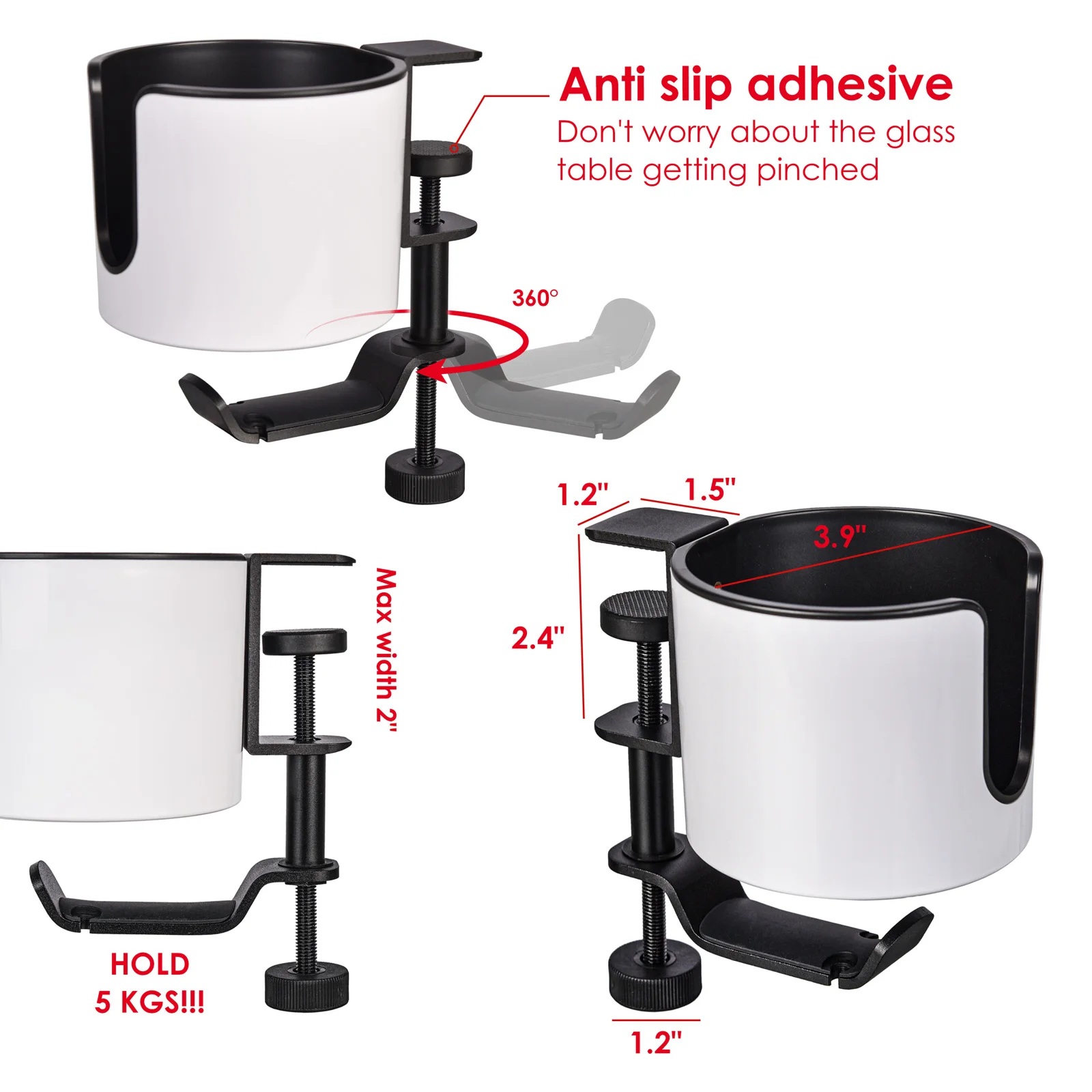 New Table Side 360-degree Rotating Metal Earphone Bracket Multi ...