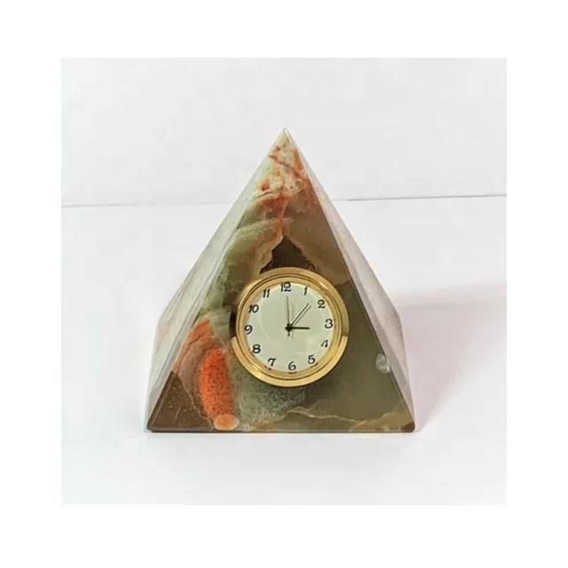 Perfect Quality Onyx Marble Pyramid Clock For Office - Buy Pyramid ...
