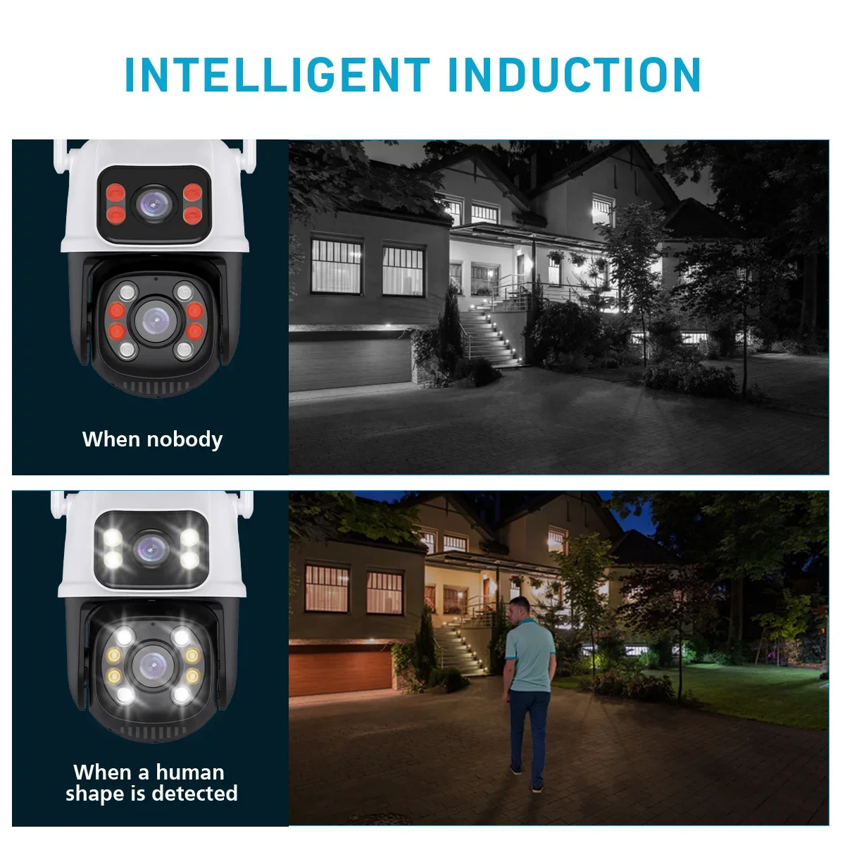 Dual Lens Wifi Security Camera - 6MP Surveillance Solution