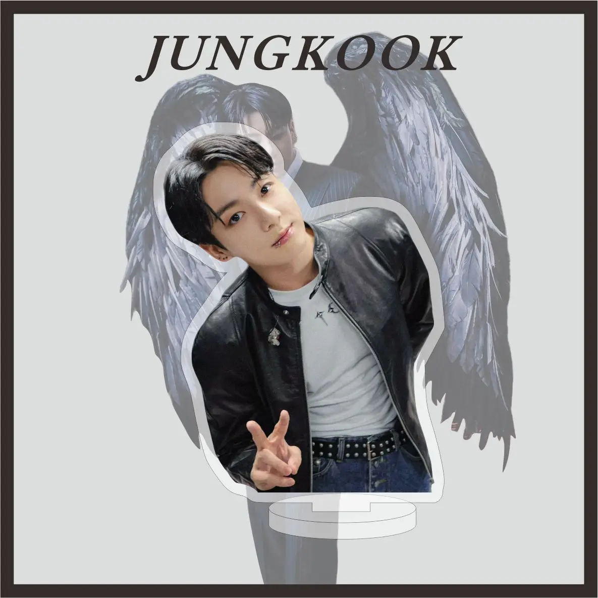 10cm Kpop Jk Endorsement Photo Printed Acrylic Standee Fashion Action Stand Figure Model Desktop ...