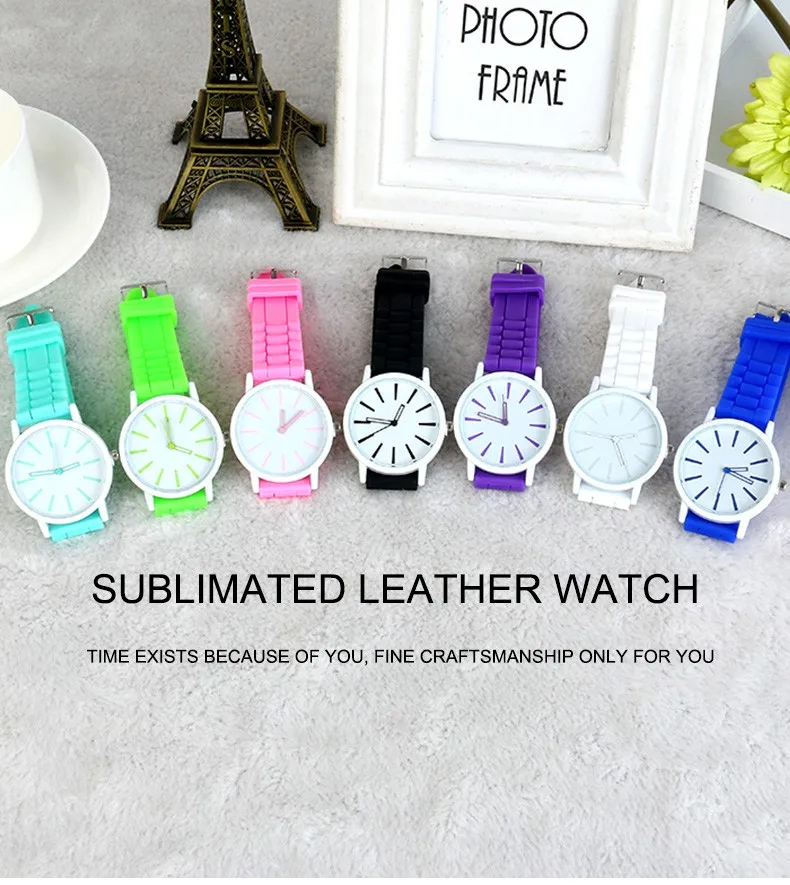 Unisex Sublimation Watches Blank Band Silicone Straps Custom Watch Box ...