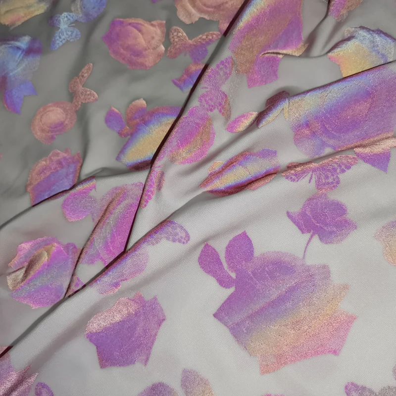 Many Design Rainbow Reflective Printing Fabric / Reflector Fabric High ...