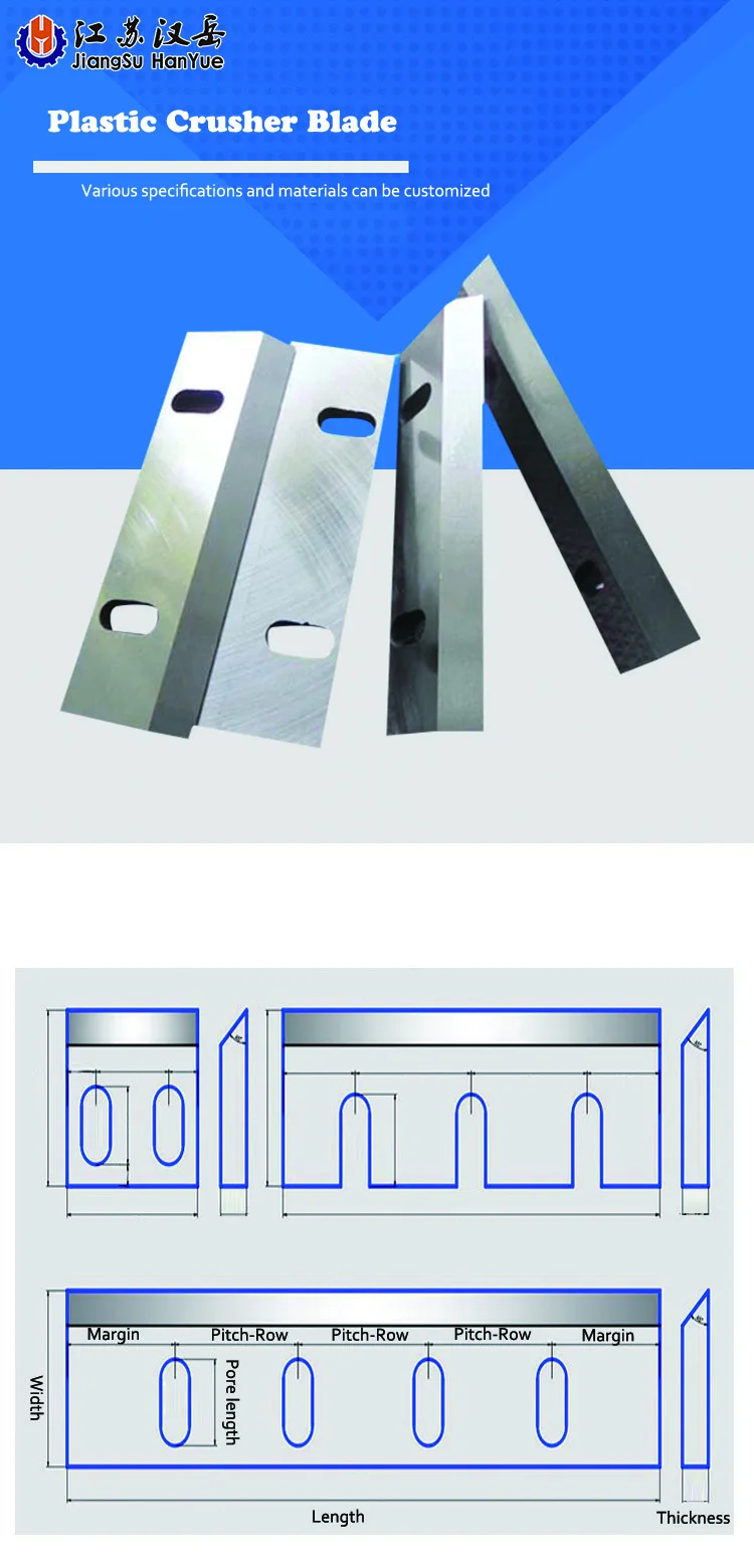 Pp Plastic Crusher Spare Parts Rubber Crusher Blade Pvc Nylon Crusher ...