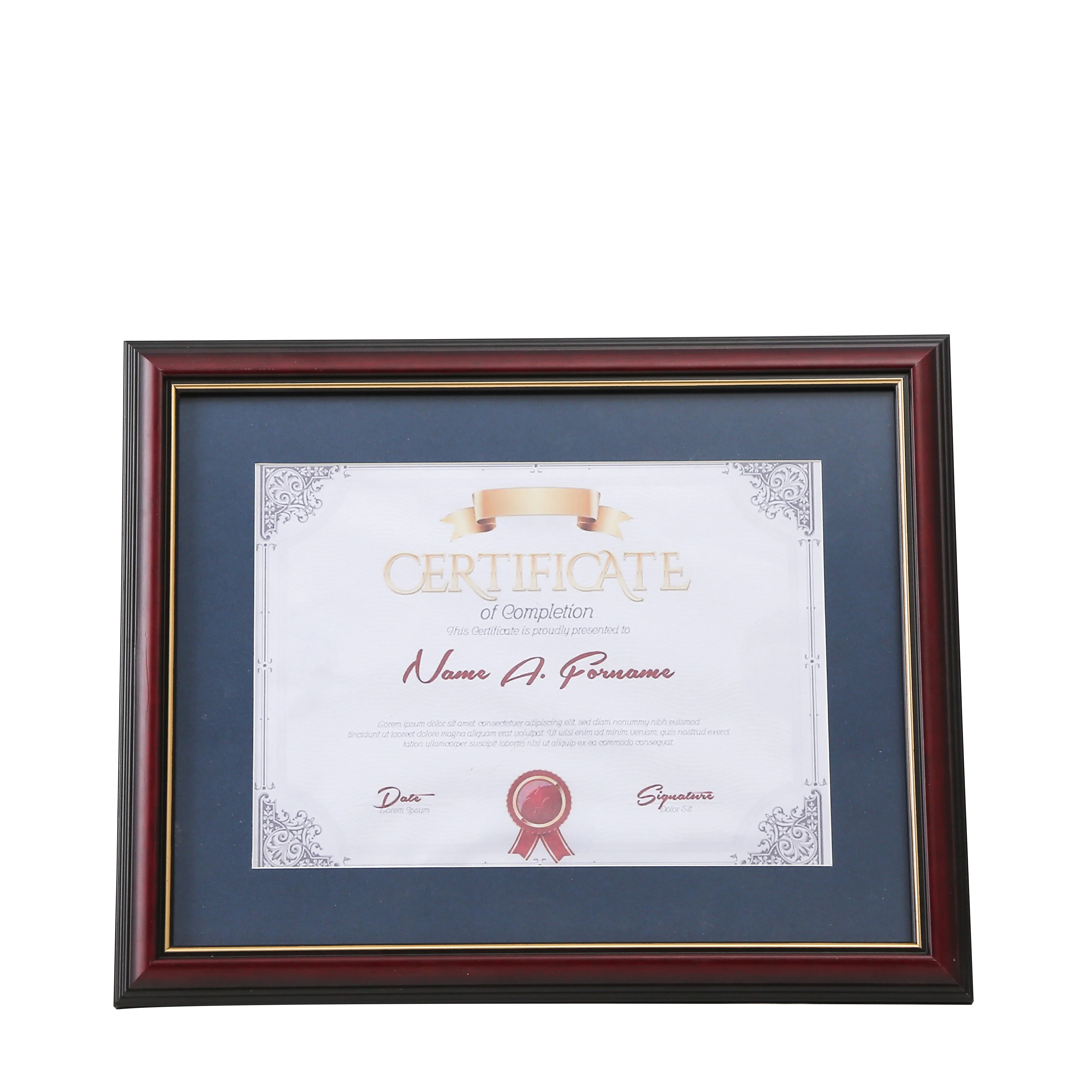 Certificate Frame A4 - Distressed Wood Graduation Diploma