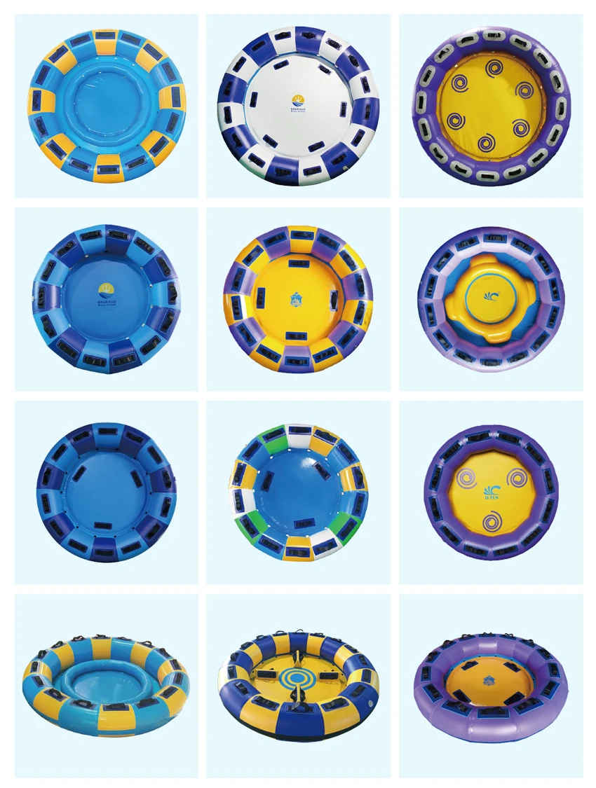 Water 6 Persons Double Tube Inflatable Rafts Family Round Raft ...