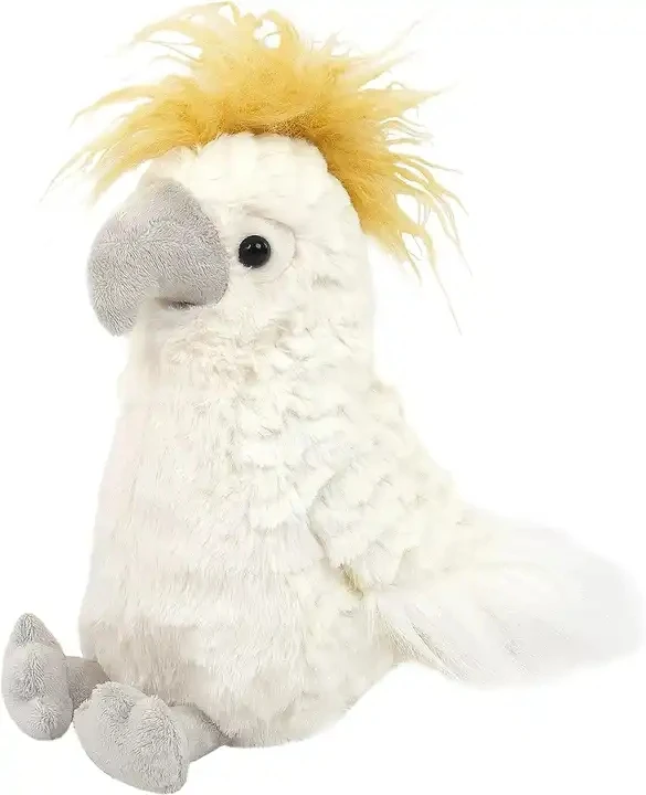 Animated Lifelike Wild Animal Cockatoo Parrot Plush Simulation White ...