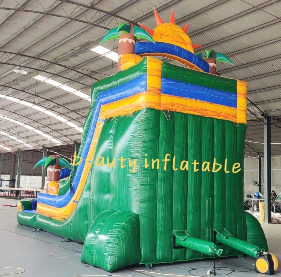 18ft Sun Waterslide Inflatable Water Slide With Pool for Party Business ...