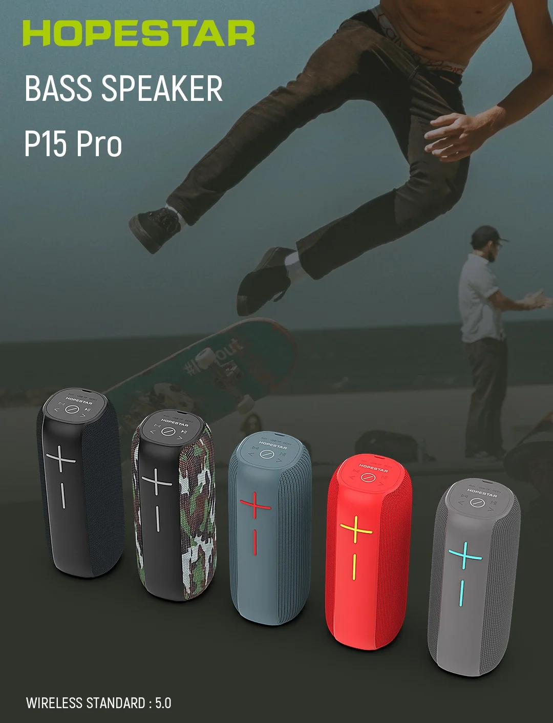 HOPESTAR P15 Pro Outdoor Waterproof for Bluetooth Speaker Portable Card ...