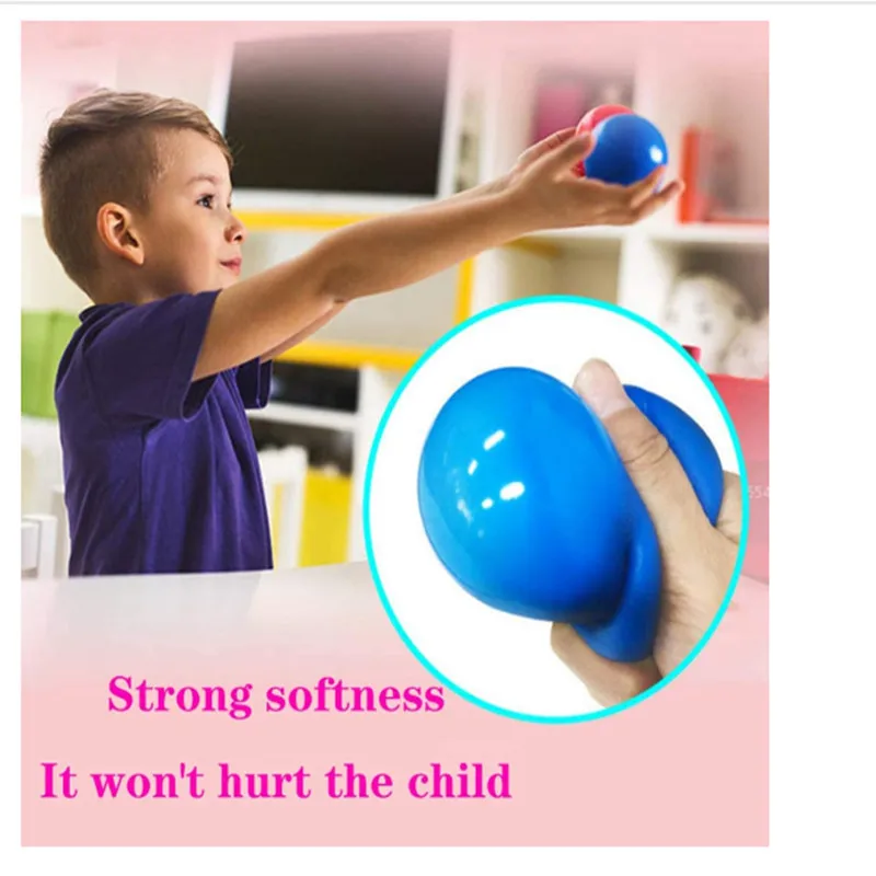 Relieve Anti Stress Stick Wall Ball Sticky Squishy Toys Glow Sticky ...