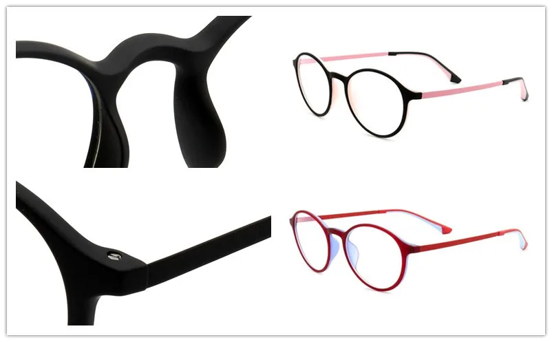 Clear Lens Part Of Eyeglasses Without Nose Pads Round Tr Tr90 Optical ...