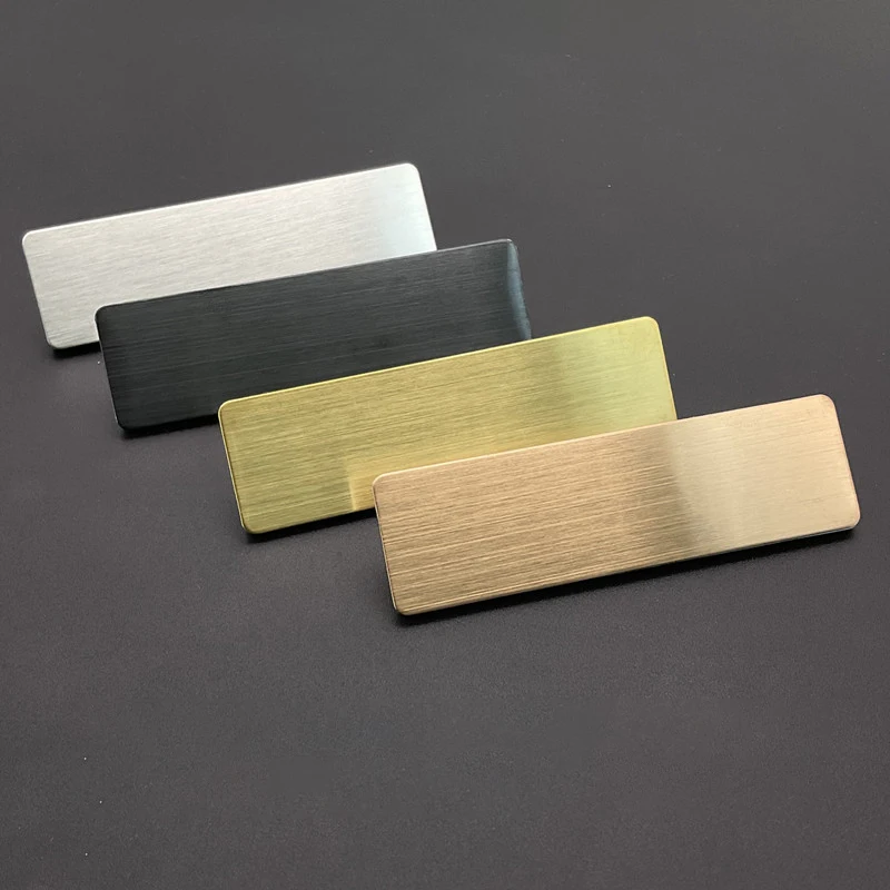 Custom Logo Gold Name Plate Tags - Stainless Steel Badges