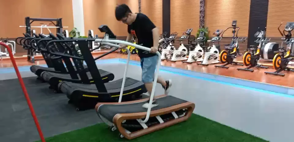 Land Home-use Walking Machine Wooden Curved Treadmill - Buy Non ...