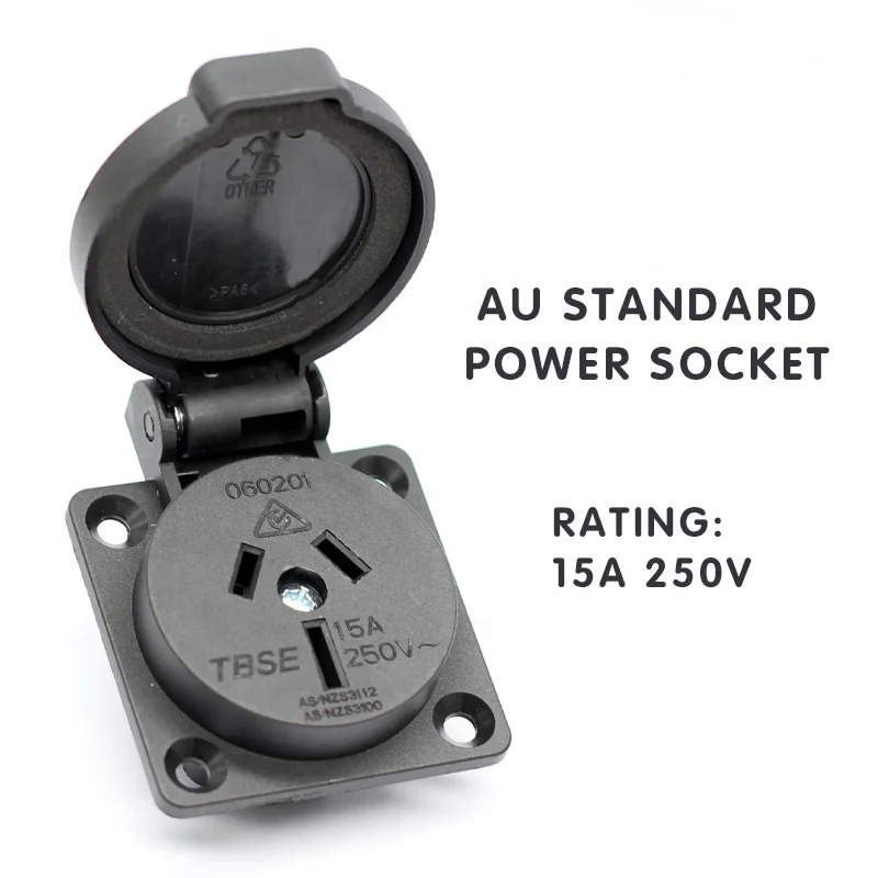 Australian Waterproof Cover Socket Outlet Power Socket Schuko