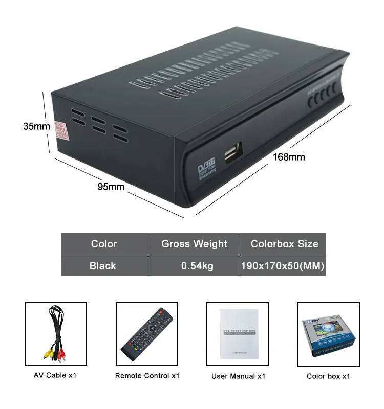 Dvb-t2 Terrestrial Digital Tv Receiver Dvb T2 Set Top Box H.264 Fta ...