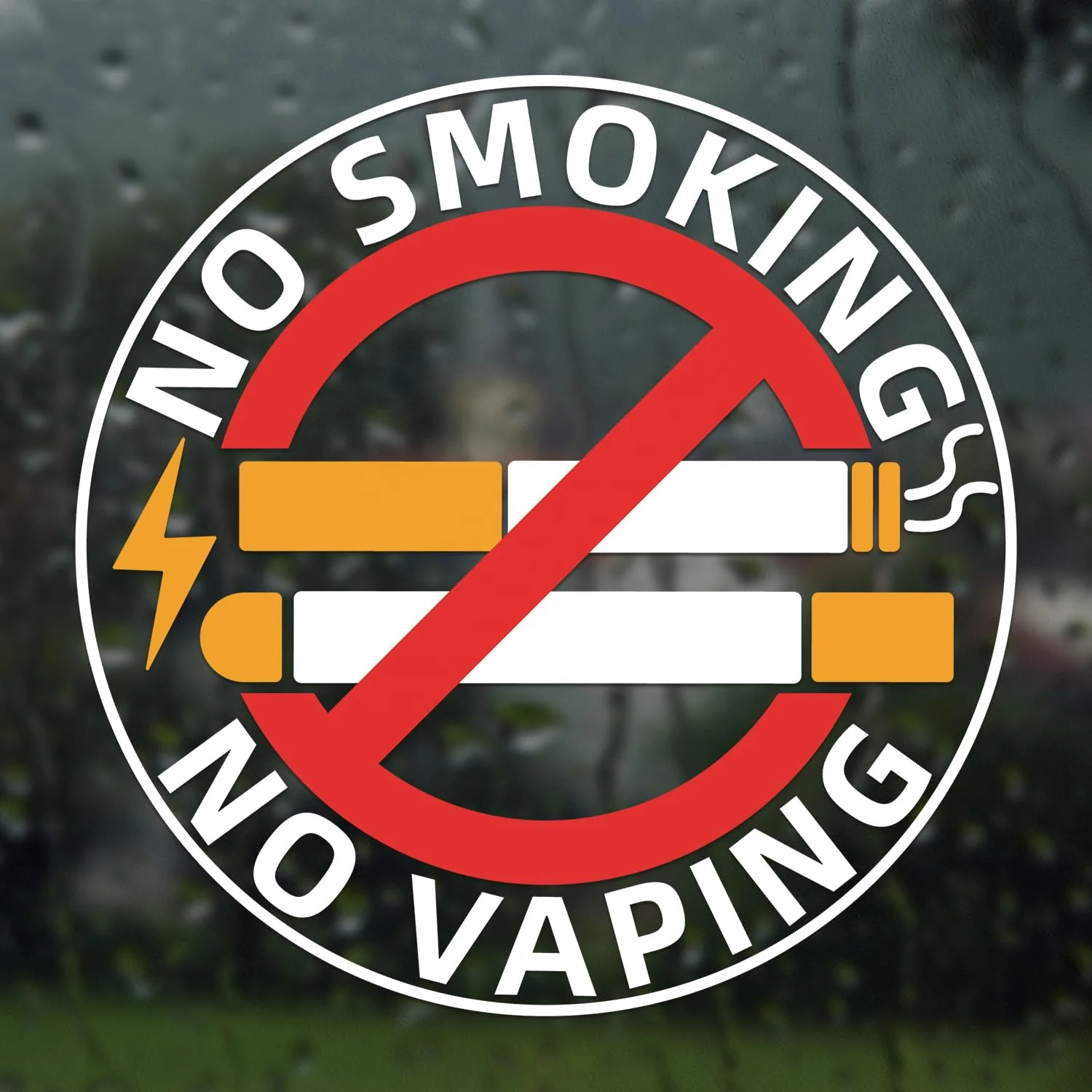No Smoking & No Vaping Stickers - Durable & Waterproof