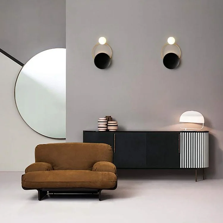 Led Circle Round Wall Light Mini Modern Wall Sconces Lamp Living Room ...