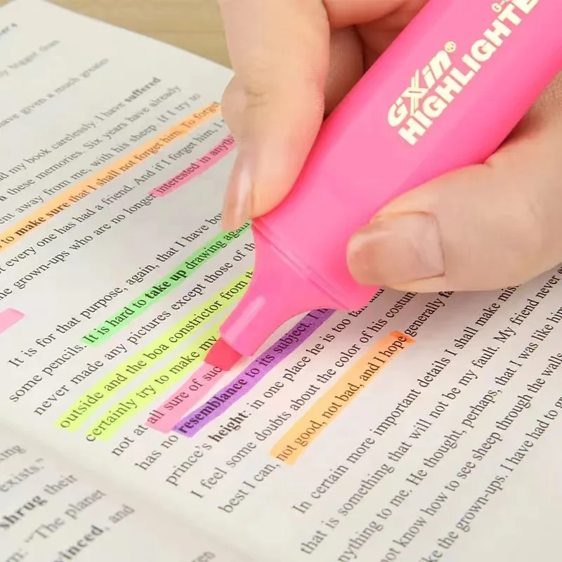 Office Stationery Highlighter Set Water Based Neon Color Creative ...