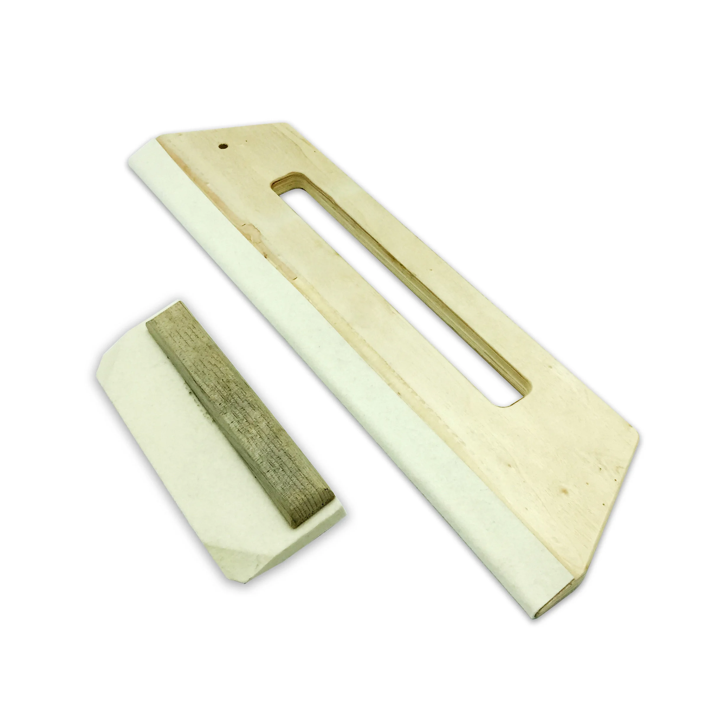 Customized Size Natural White Wool Felt Squeegee With Wooden Handle For ...